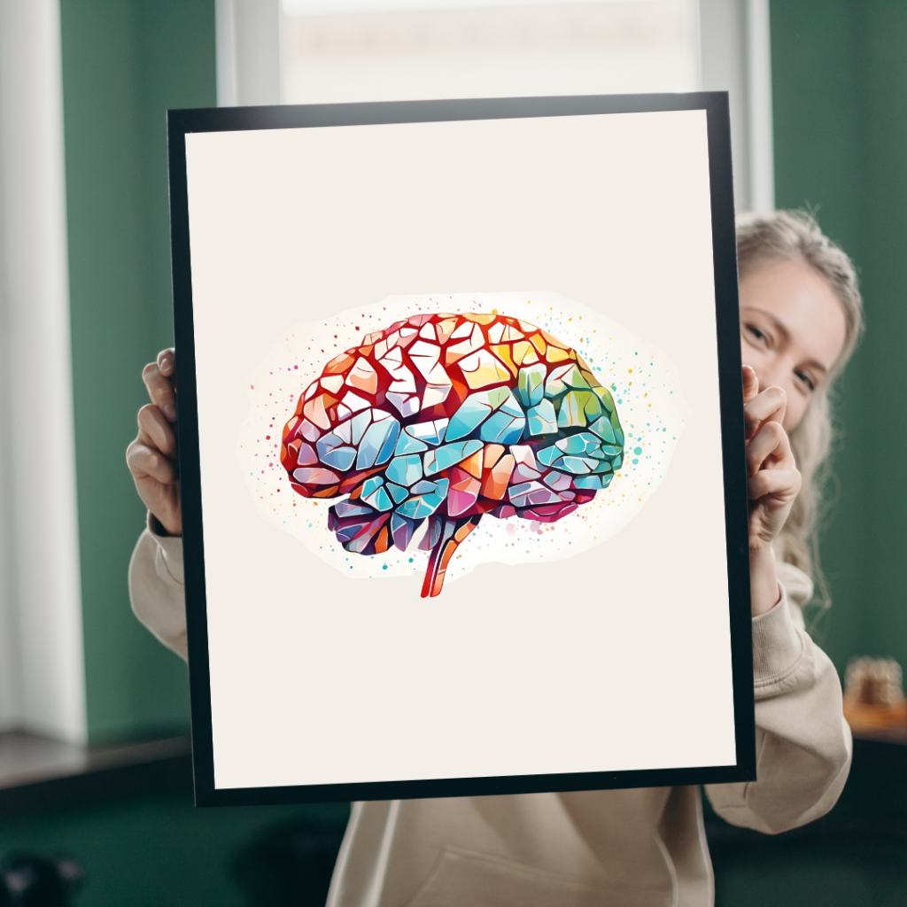 Brain’s Basal View Anatomy Abstract Art - MedArts | Medical Art Store
